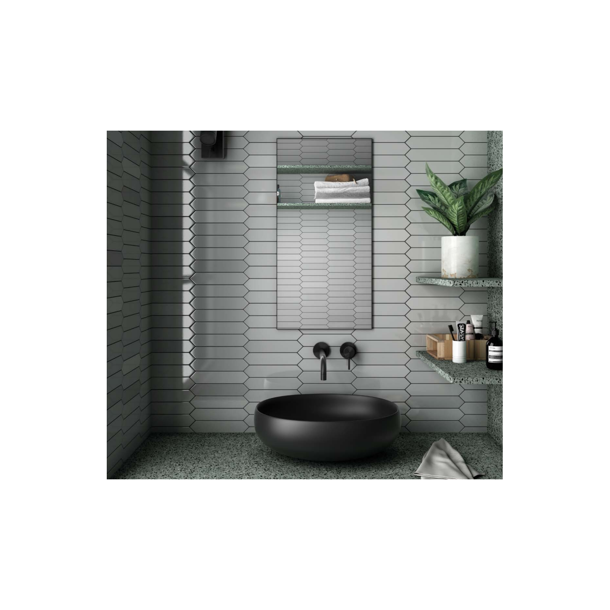 Arrow Quicksilver 5x25cm Ceramic Glossy Wall Tile