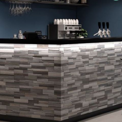 Modern interiors created with split face cladding - The Tile Shed